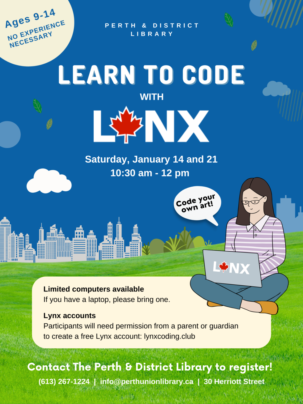 Learn to Code with Lynx - Perth Union Library