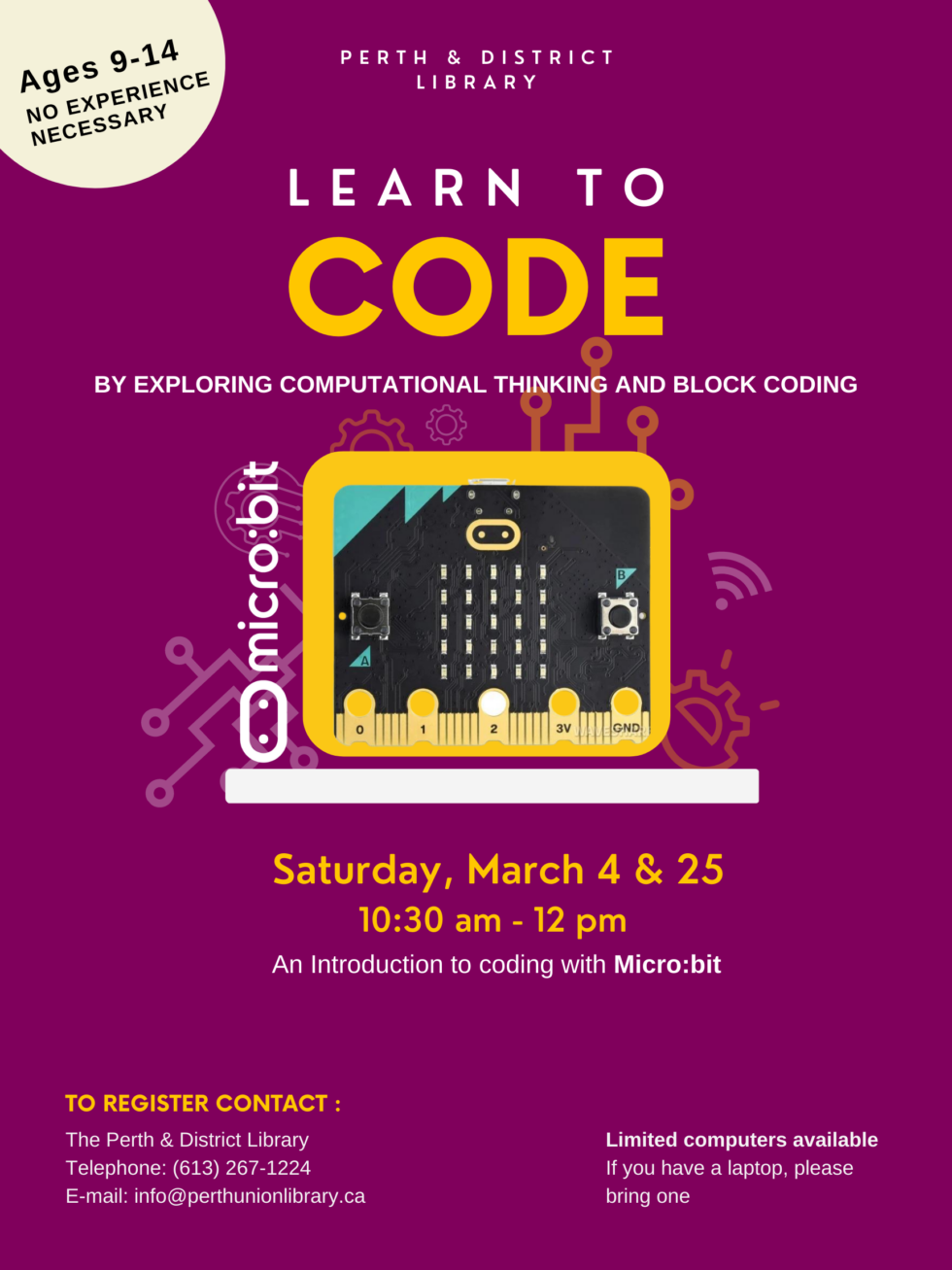 Introduction to Coding with Micro:bit - Perth Union Library